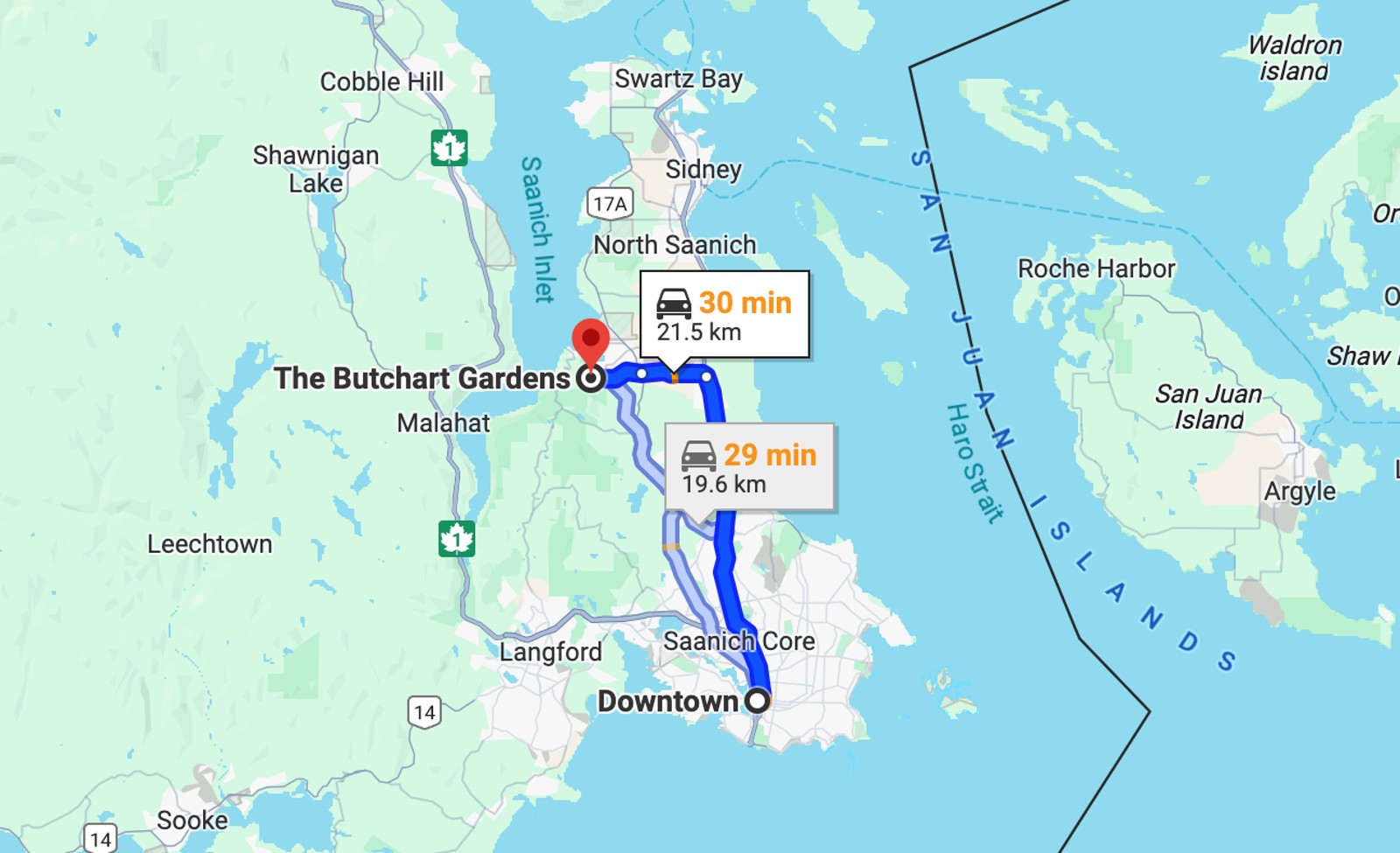 How To Get To Butchart Gardens From Victoria: No Car, No Problem